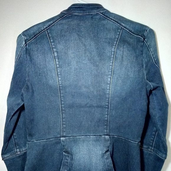 bebe | Jackets & Coats | Bebe Denim Band Jacket | Poshmark
